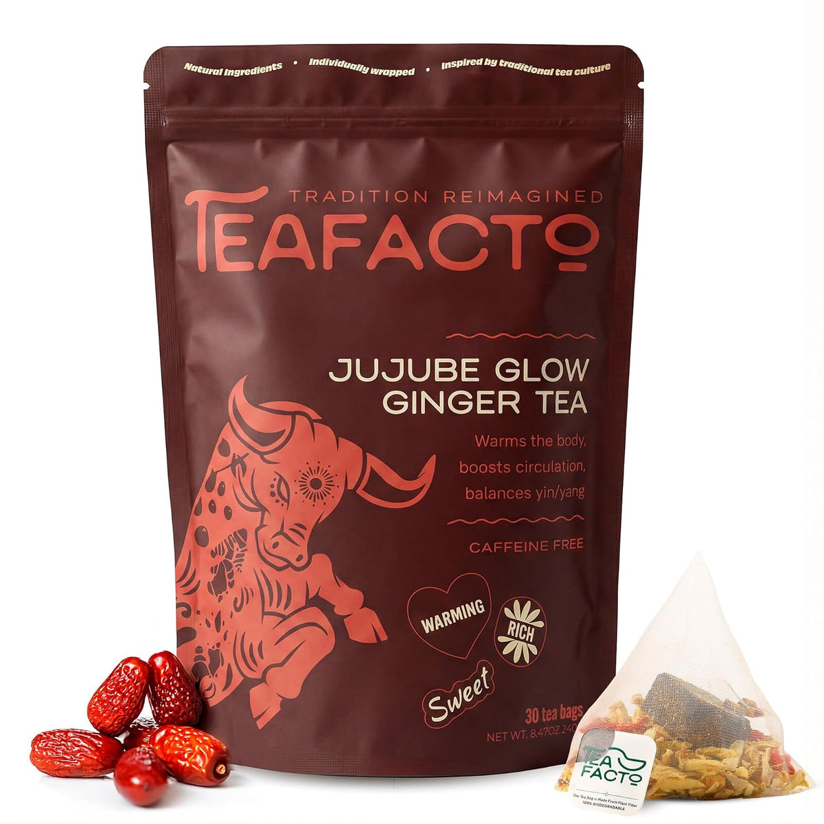 Tea Facto Jujube Ginger tea bags