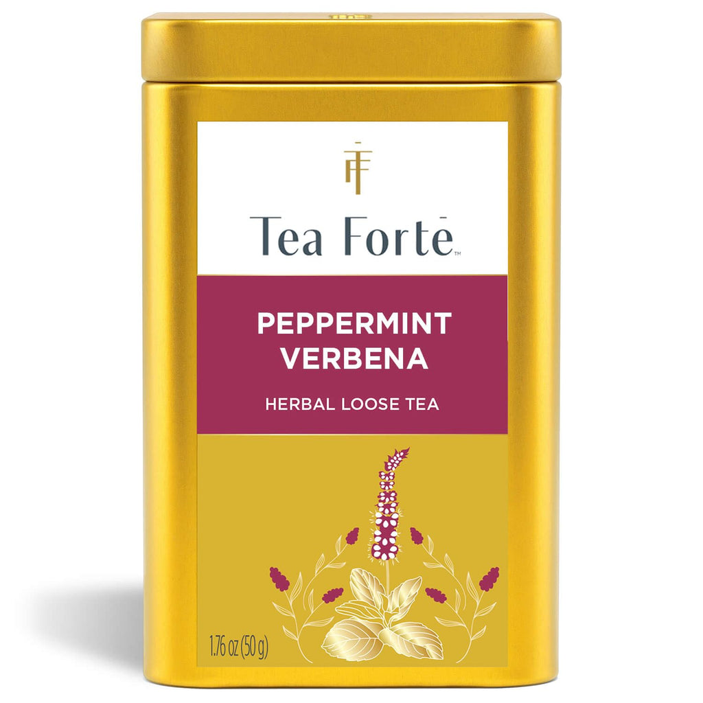 Tea Forte peppermint verbena tea canister