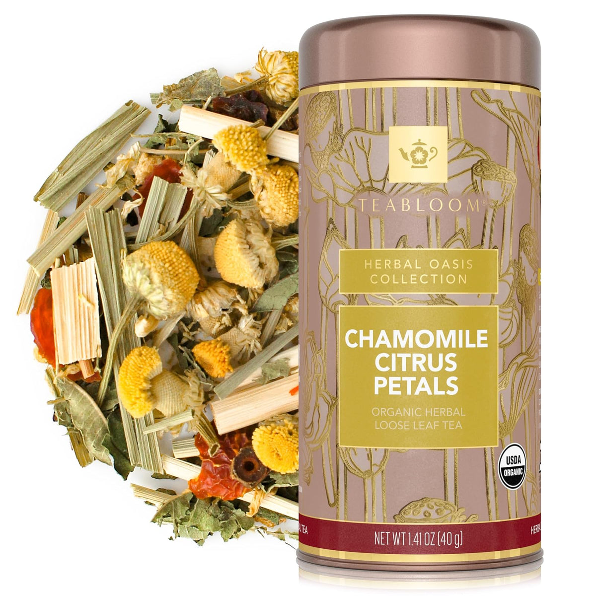 Teabloom chamomile citrus loose leaf tea