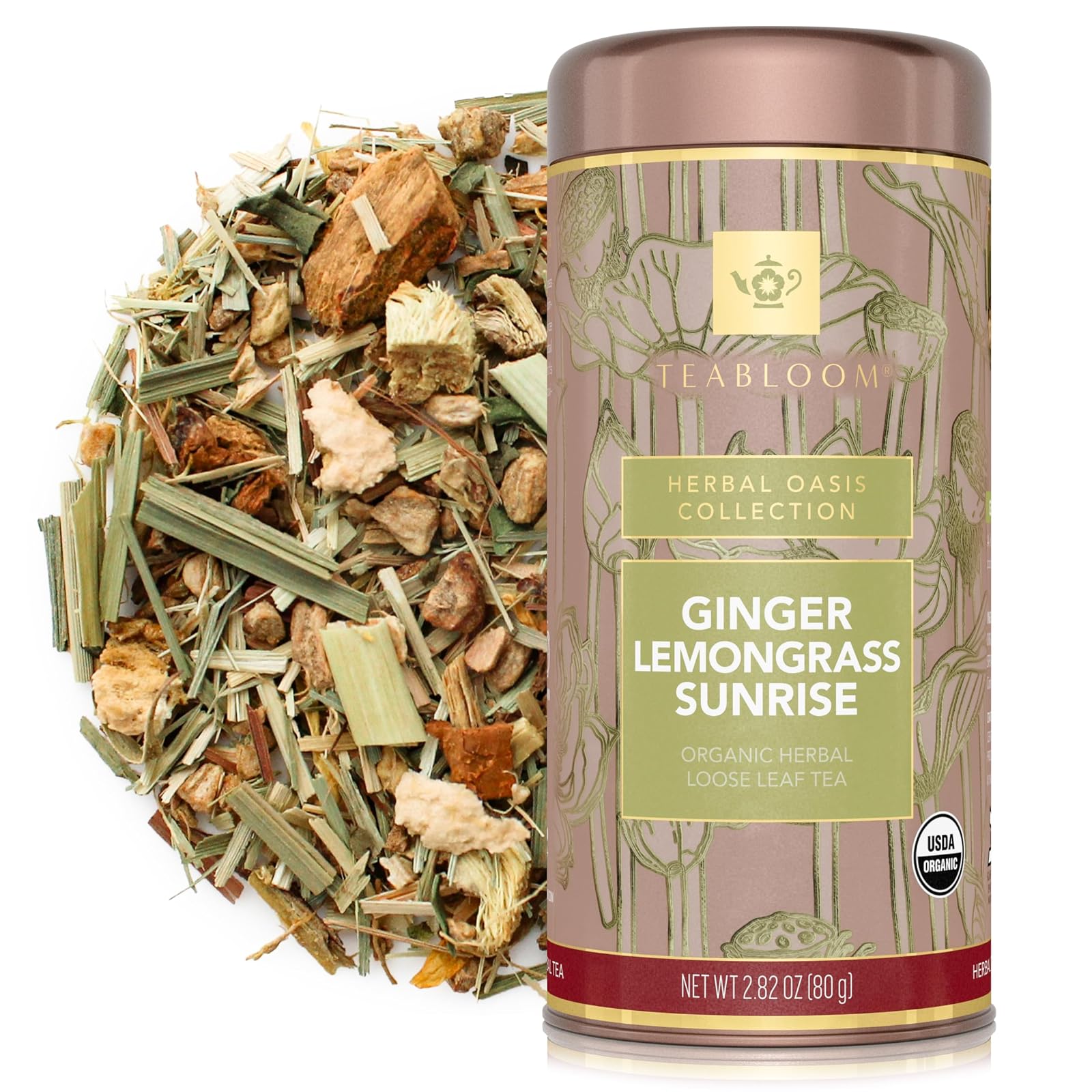 Teabloom ginger lemongrass herbal tea