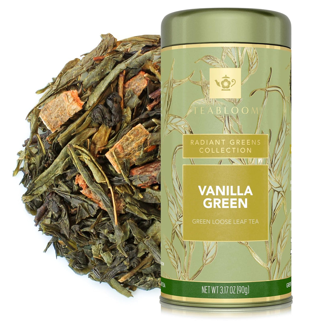 Teabloom green tea canister