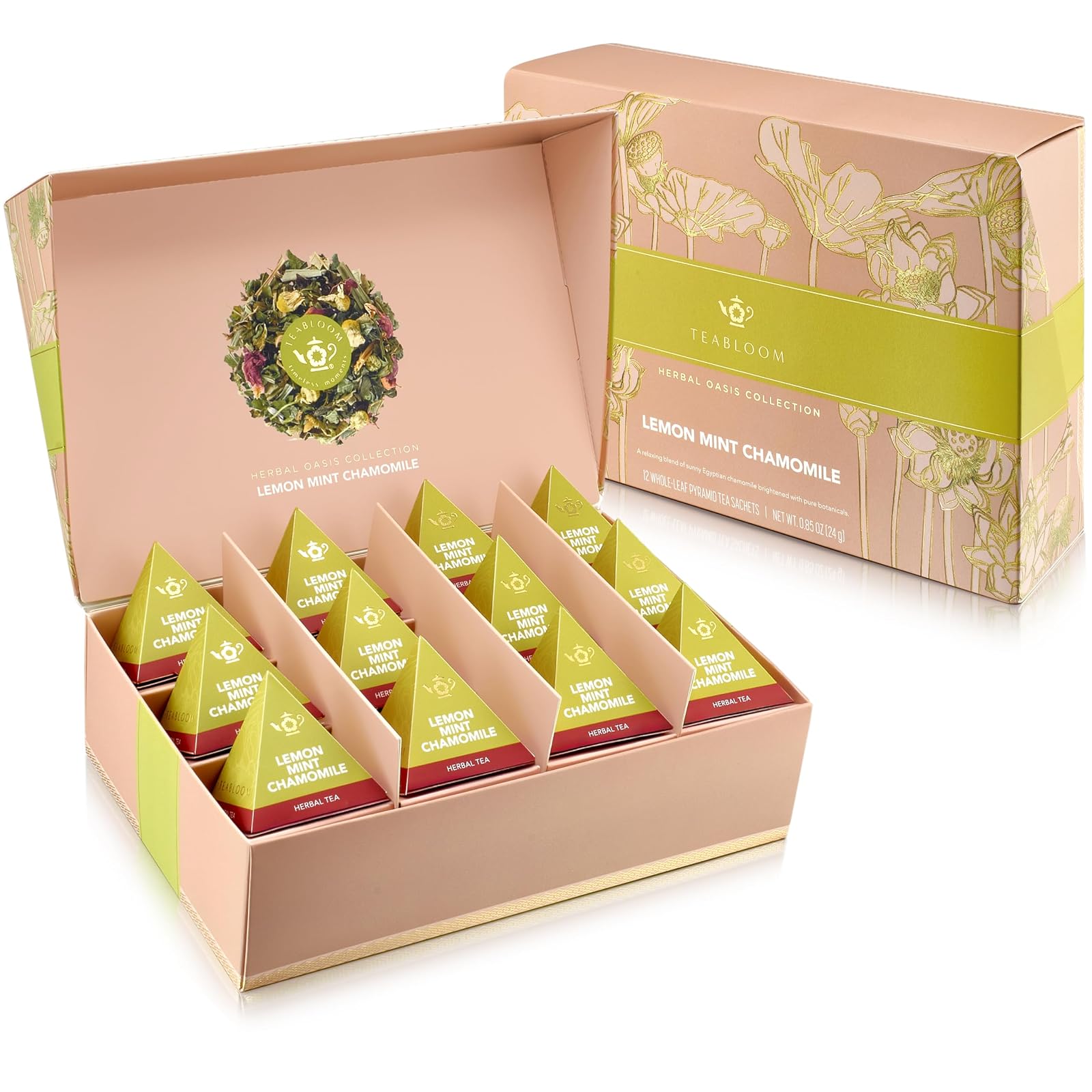 Teabloom lemon mint chamomile tea sachets
