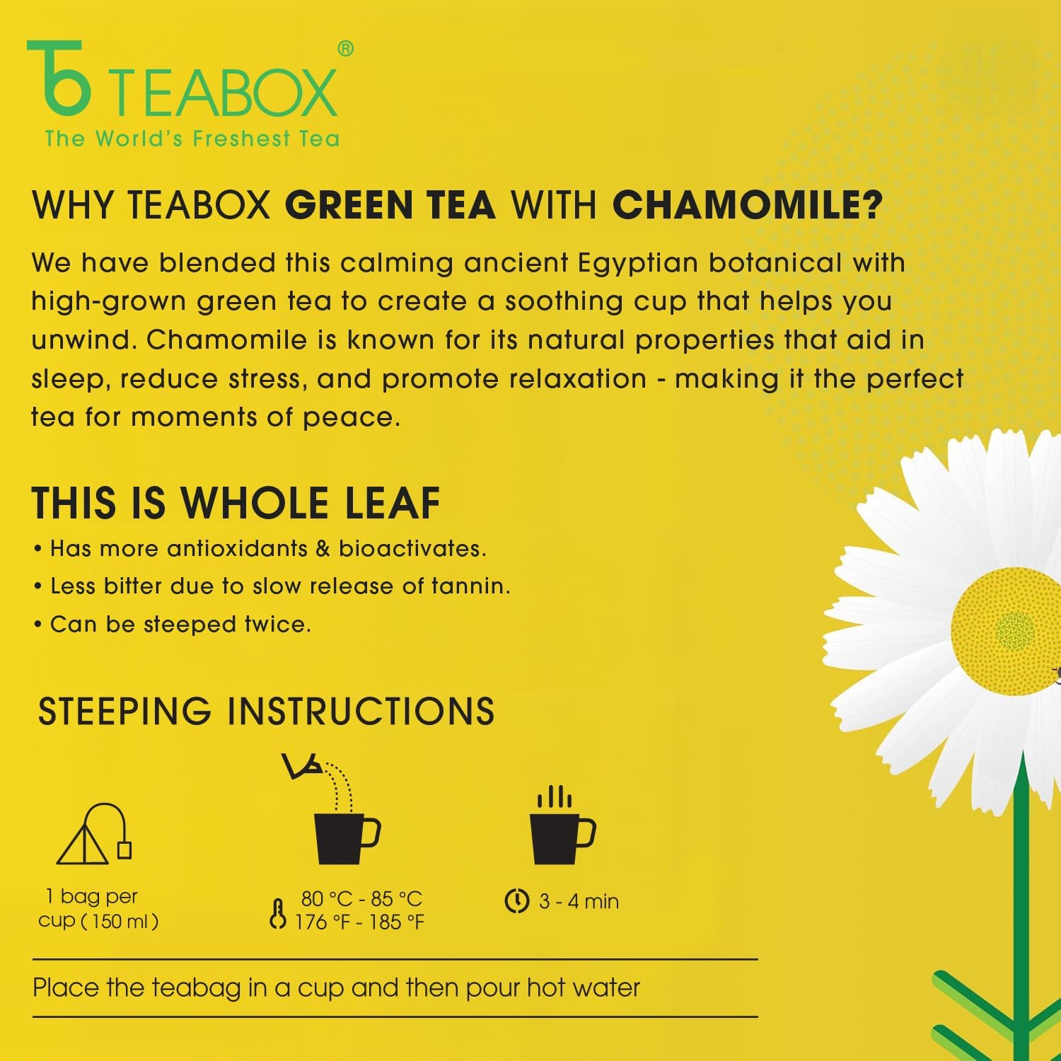 Teabox herbal tea for relaxation