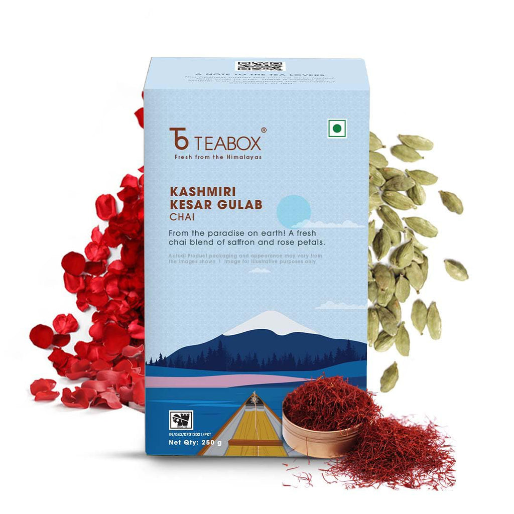 Teabox Kashmiri Kesar Gulab Masala Chai blend
