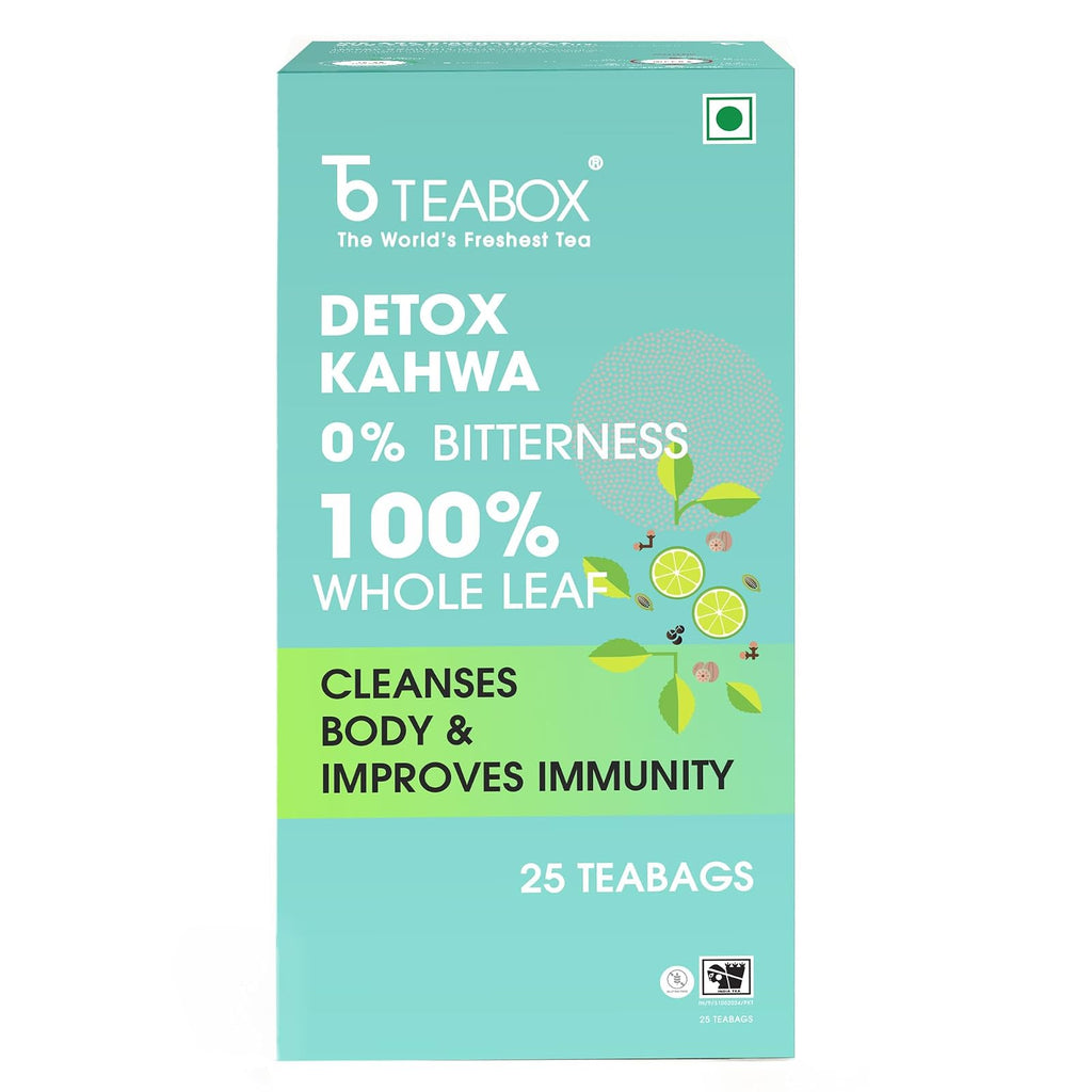 Teabox premium detox green tea bags