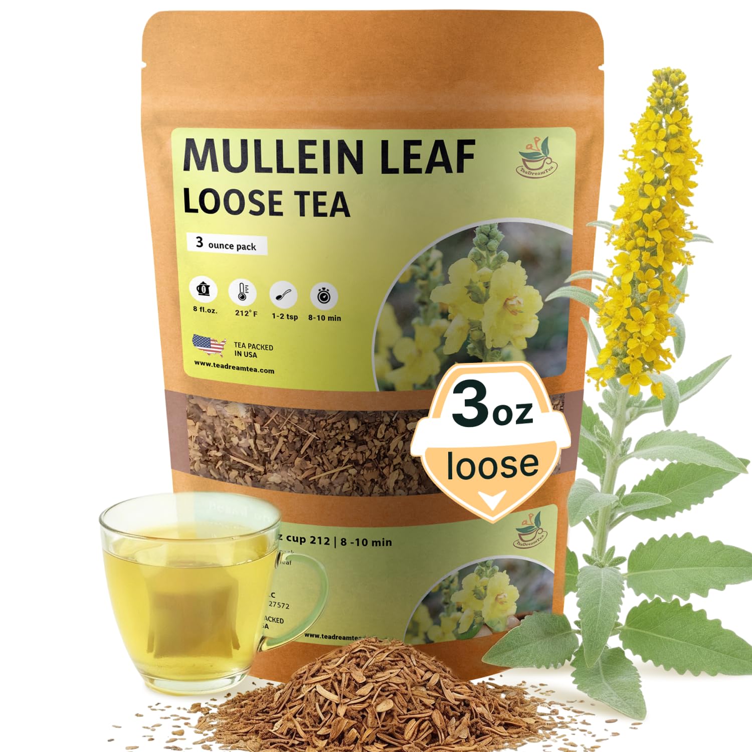 TeaDreamTea dried mullein herbal tea