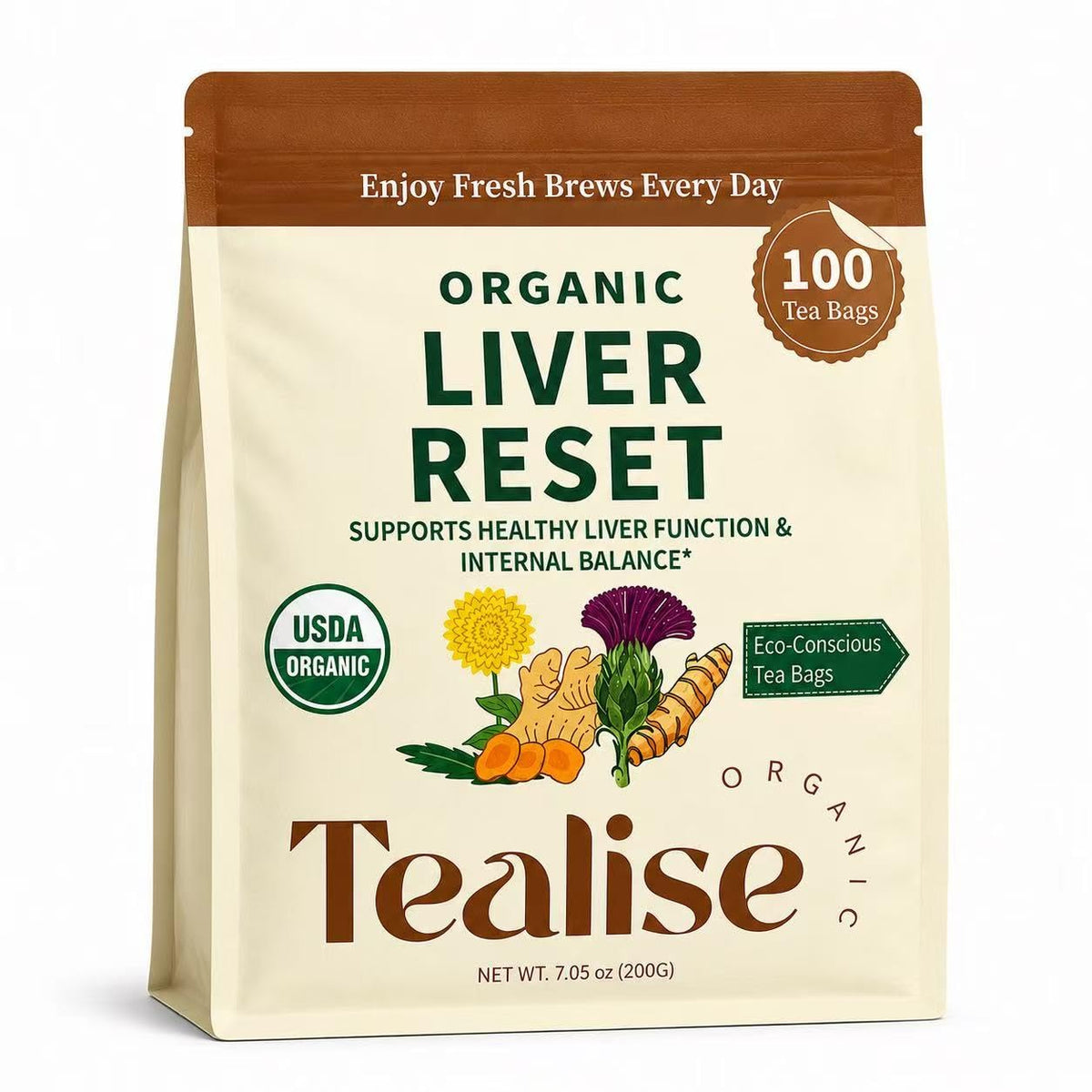 Tealise organic liver reset tea bags