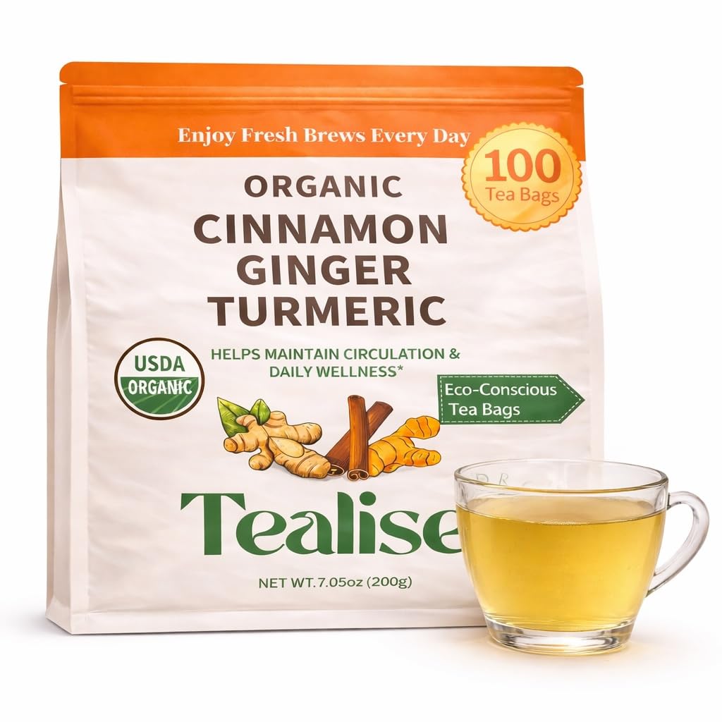Tealise organic turmeric ginger tea bags