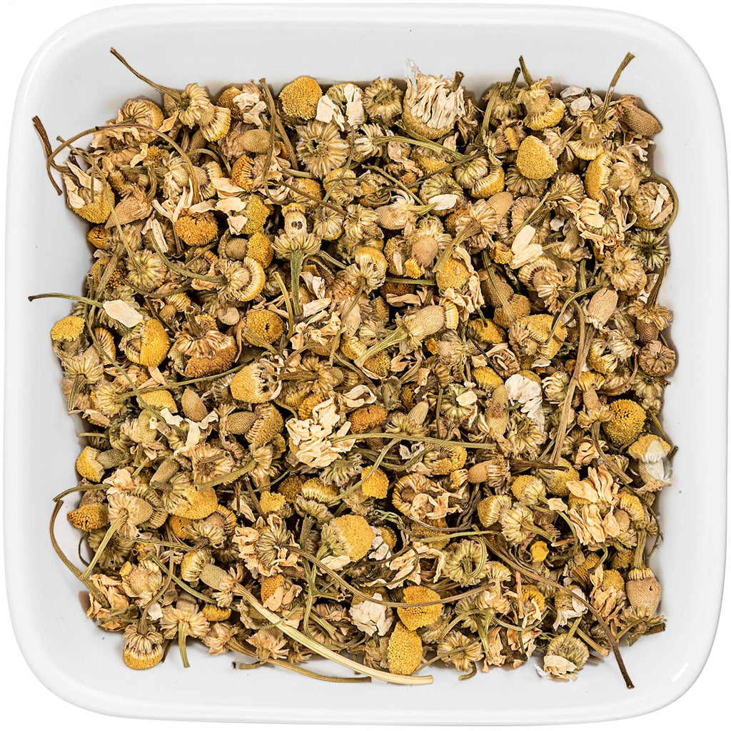 Tealyra chamomile tea soothing properties