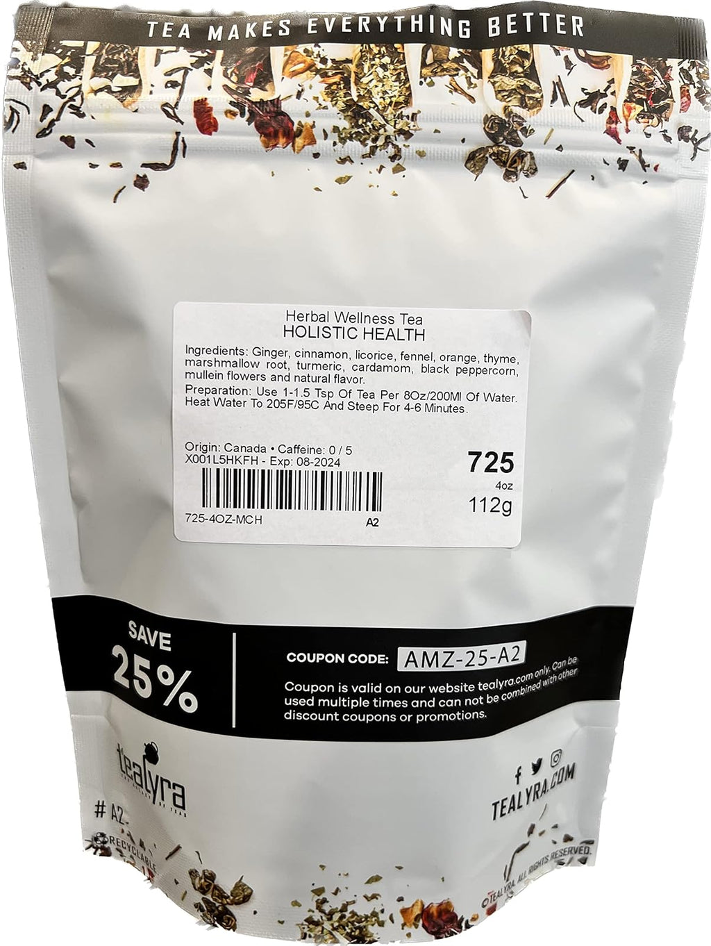 Tealyra herbal infusion for vitality