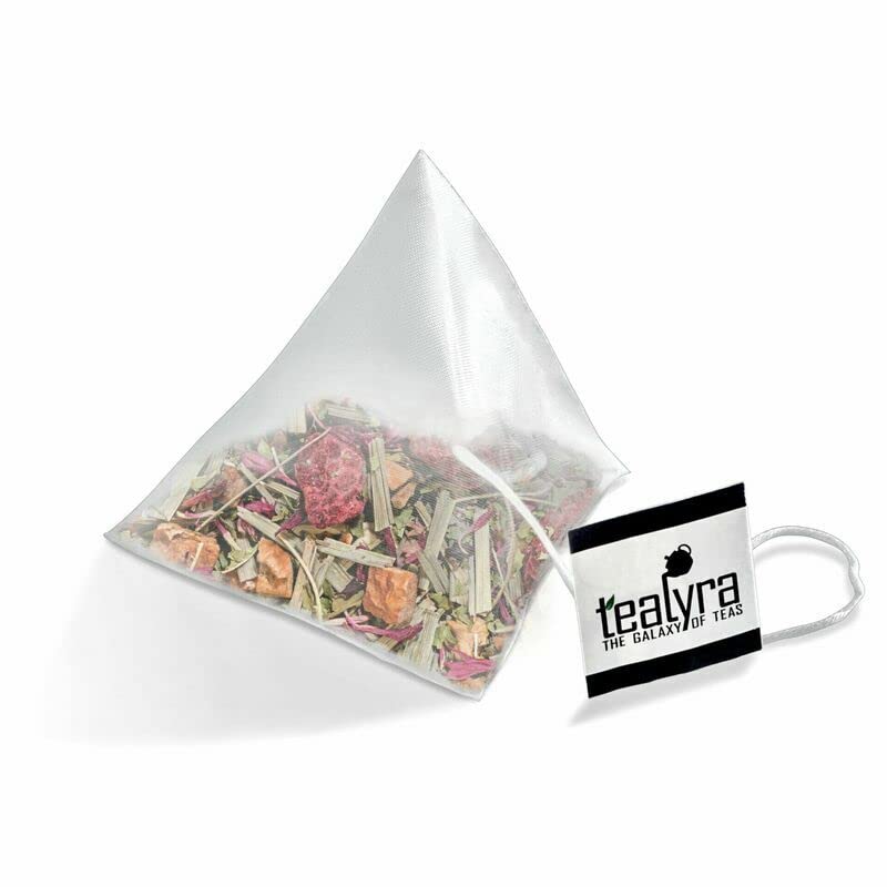 Tealyra raspberry herbal tea bags