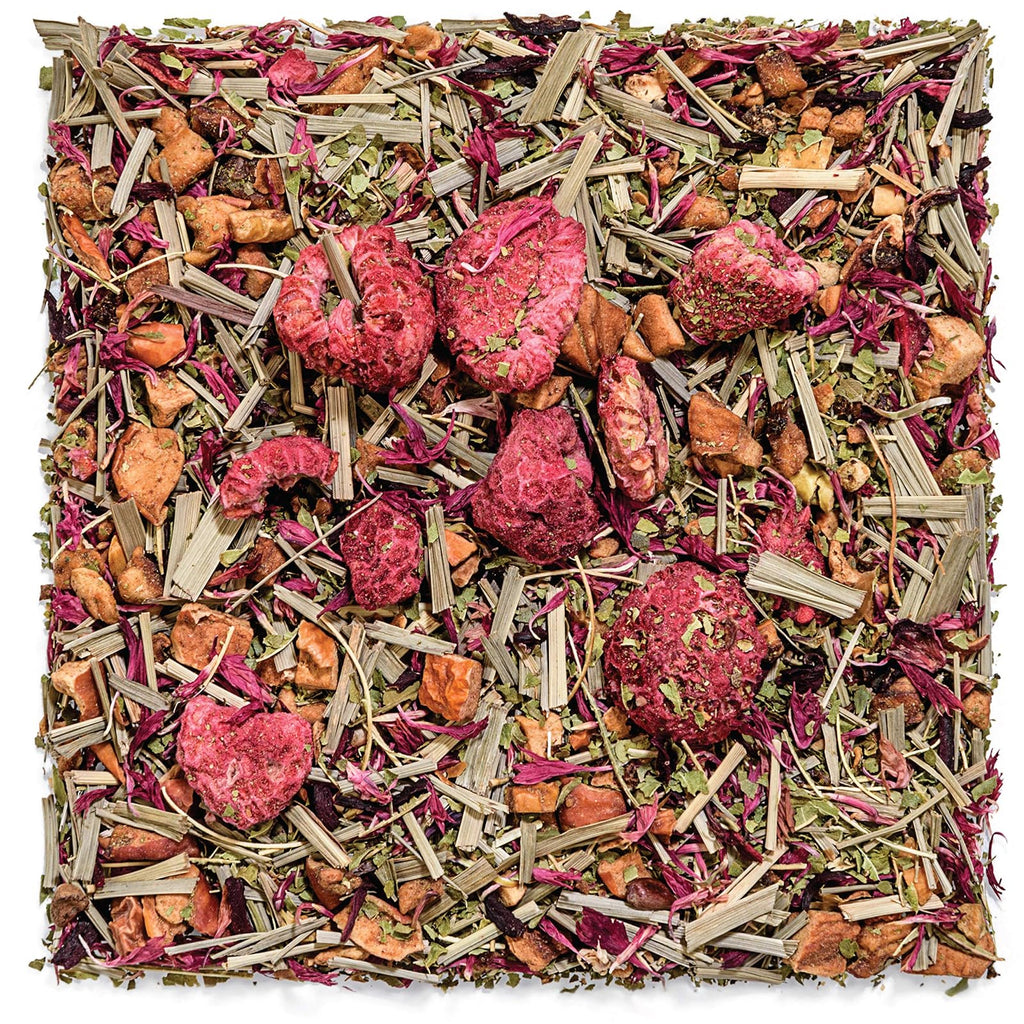 Tealyra raspberry herbal tea blend