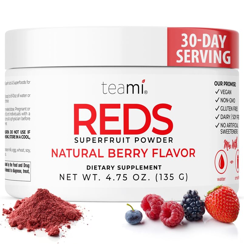 Teami Delicious Super Reds powder for energy