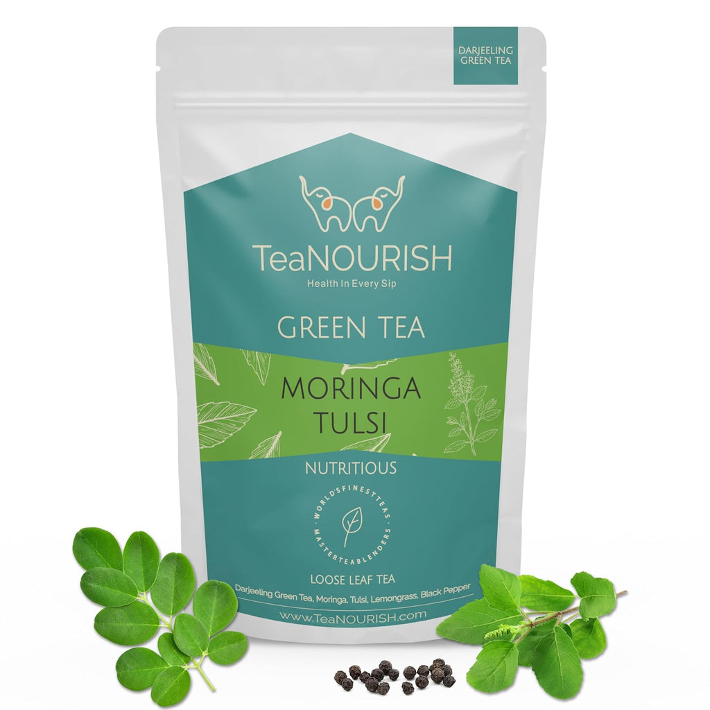 TeaNOURISH Moringa Tulsi Green Tea benefits