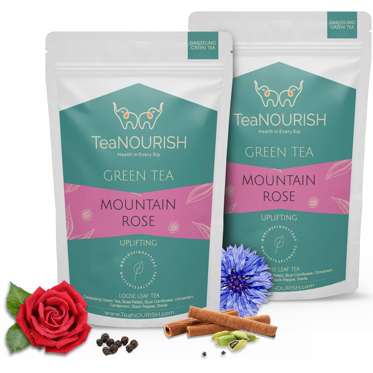 TeaNOURISH Mountain Rose Green Tea benefits