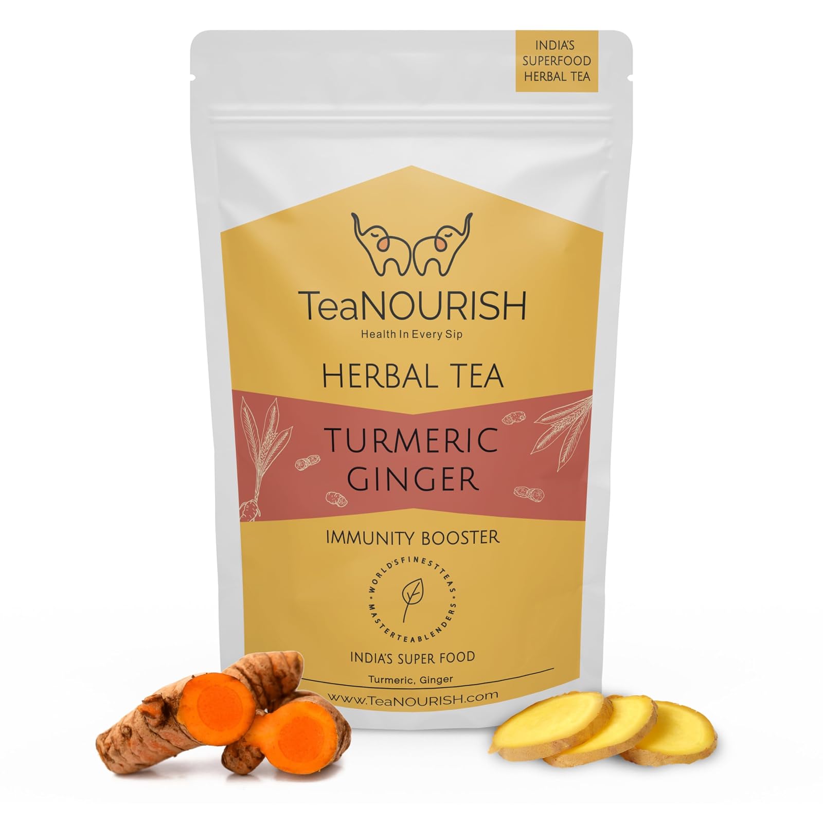 TeaNOURISH turmeric ginger herbal tea benefits