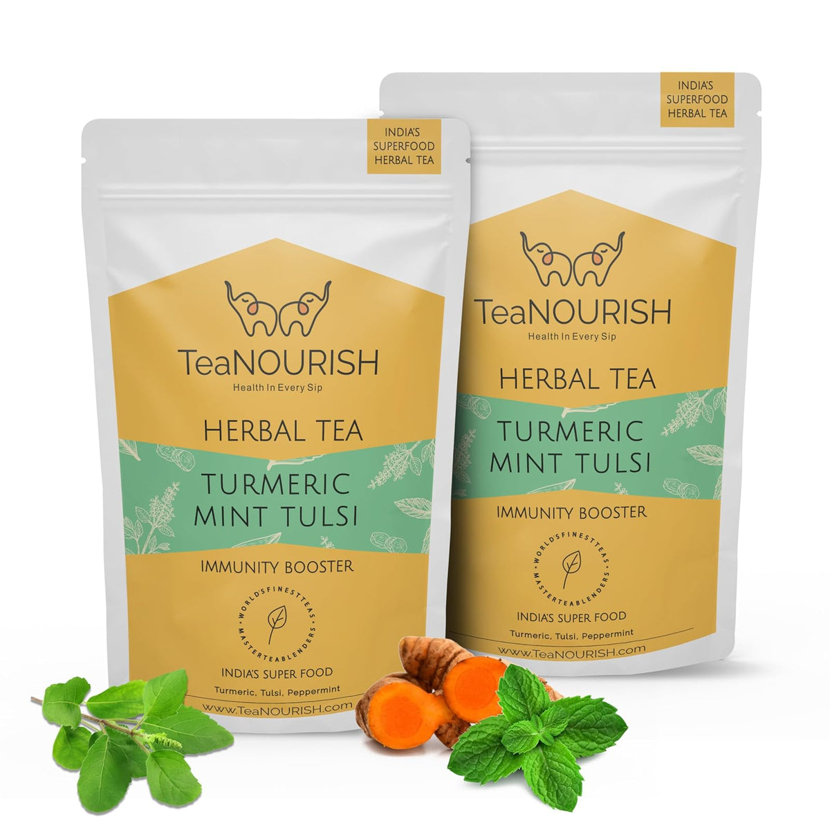 TeaNOURISH turmeric mint herbal tea