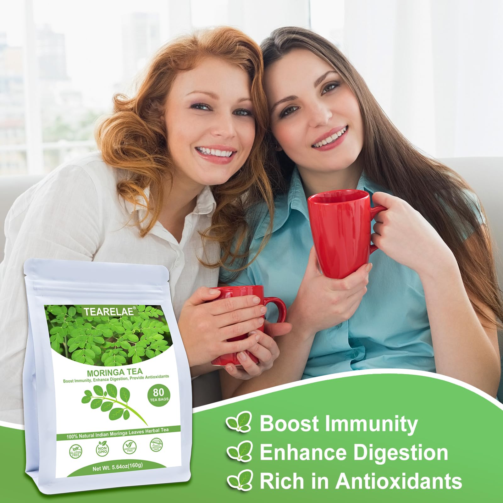 TEARELAE herbal tea with moringa powder