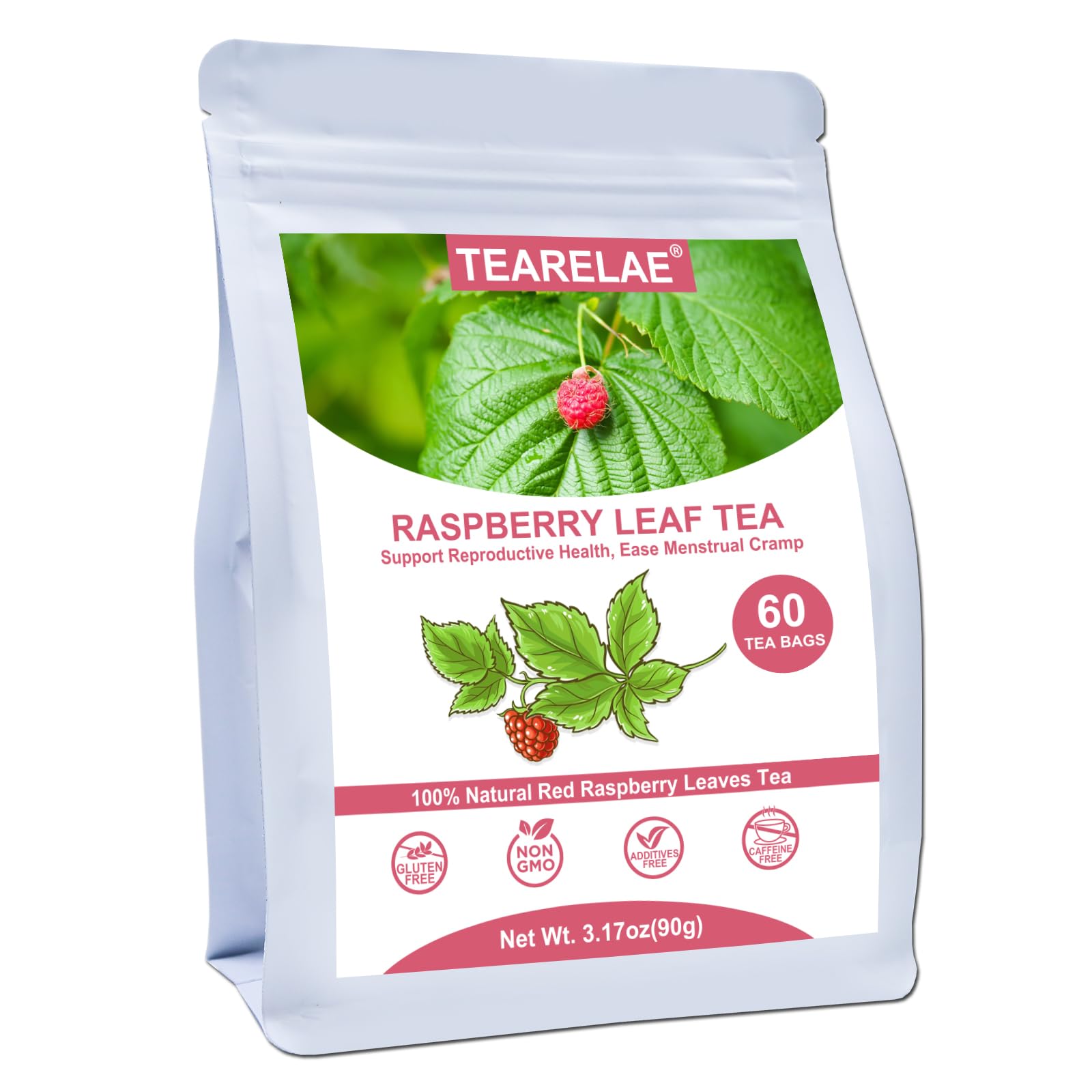 TEARELAE raspberry leaf herbal tea bags
