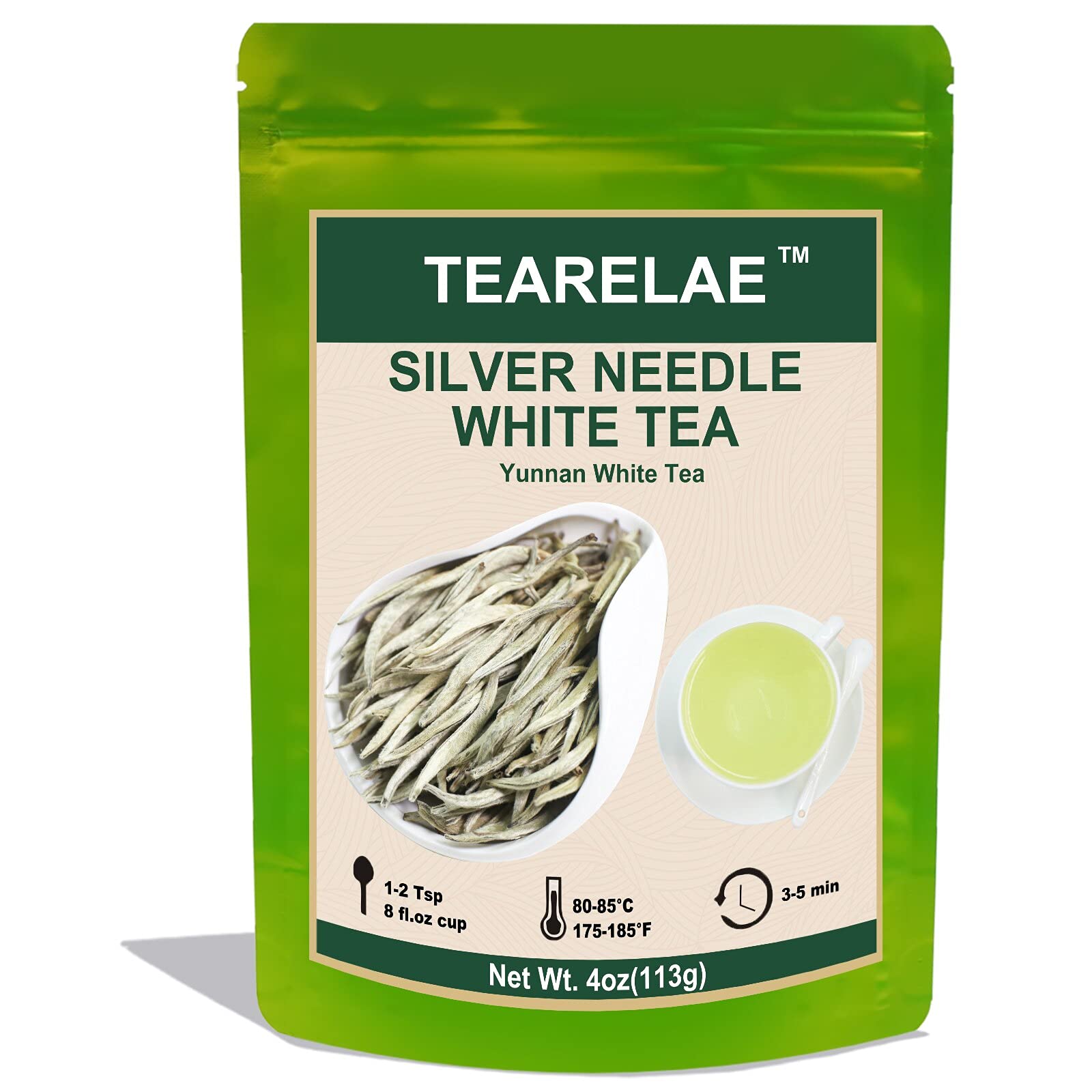 TEARELAE Silver Needle white tea leaves