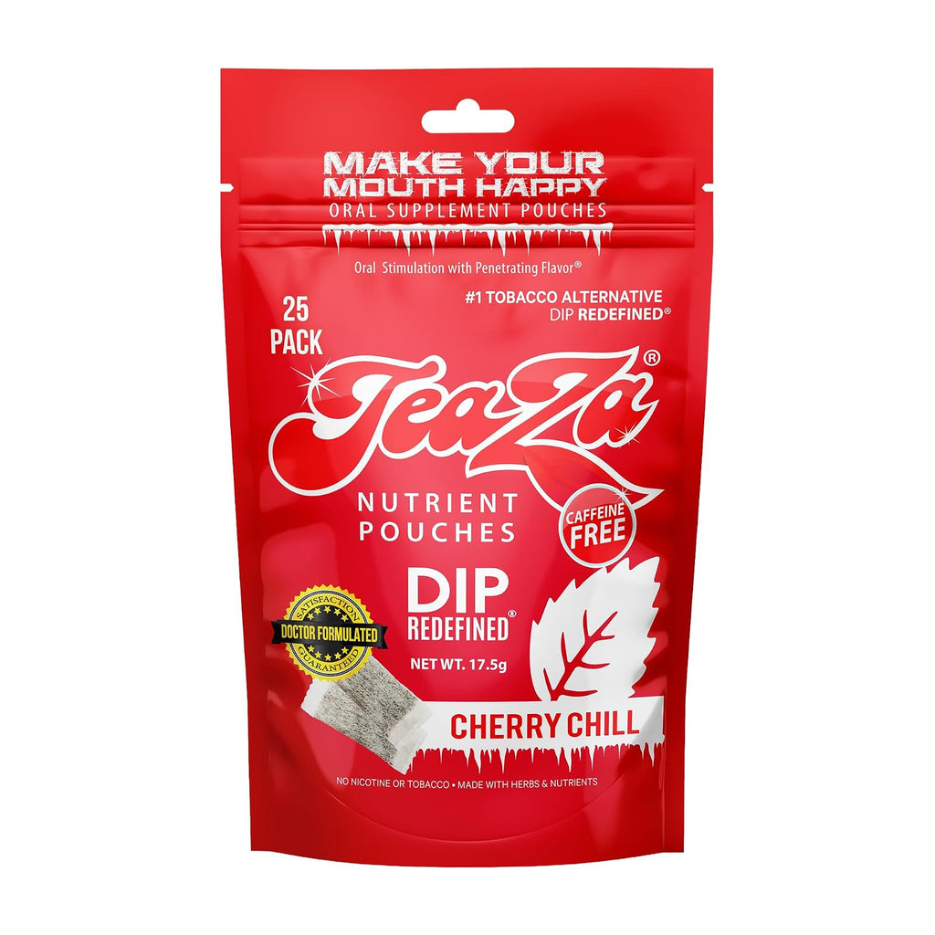 TeaZa Energy Pouches Cherry Chill flavor