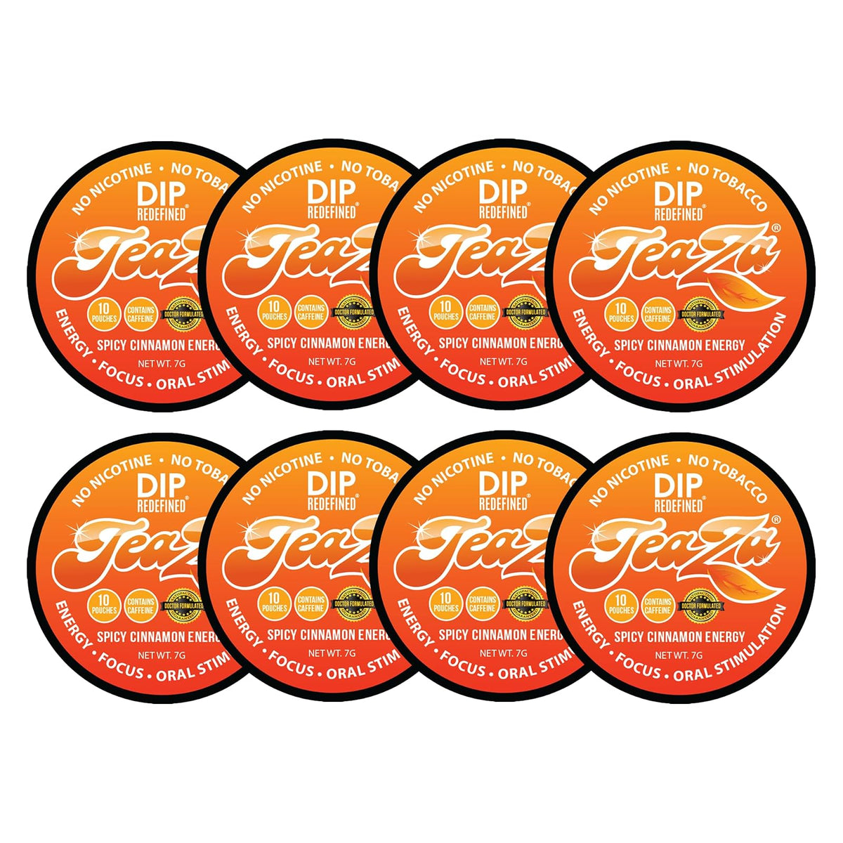 TeaZa Energy Pouches spicy cinnamon flavor