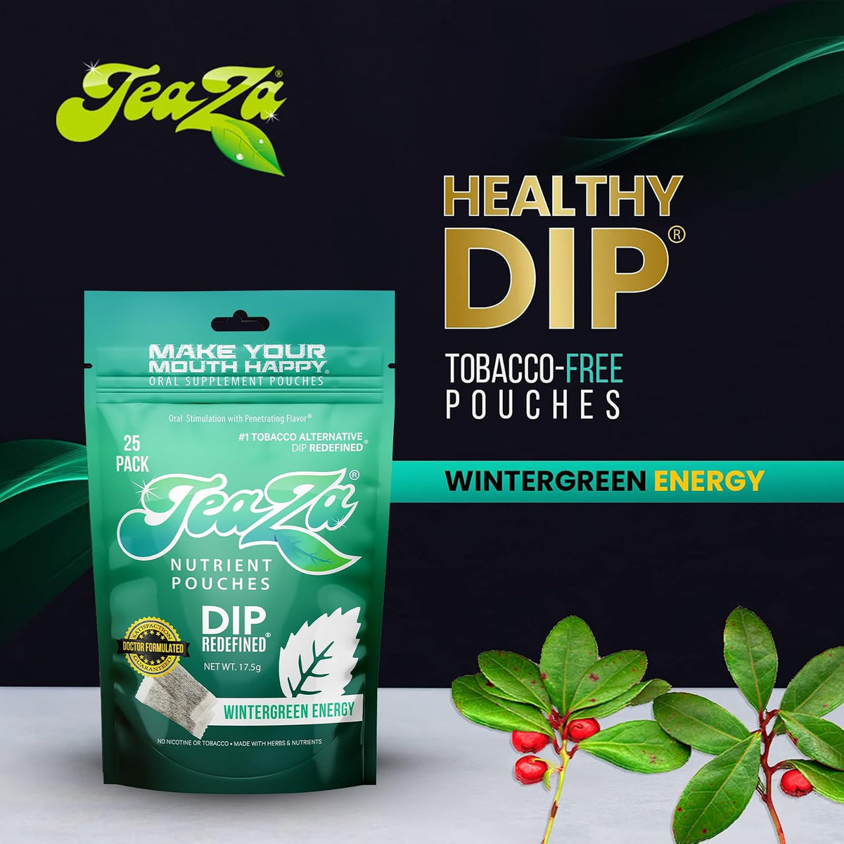 TeaZa herbal pouches for focus