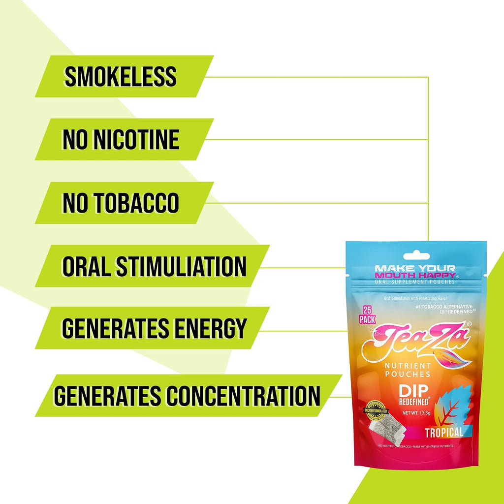 TeaZa pouches for on-the-go energy