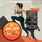 TeaZa pouches for sustained energy release