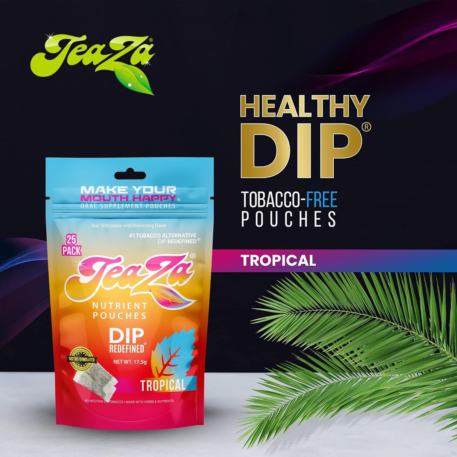TeaZa pouches for sustained energy