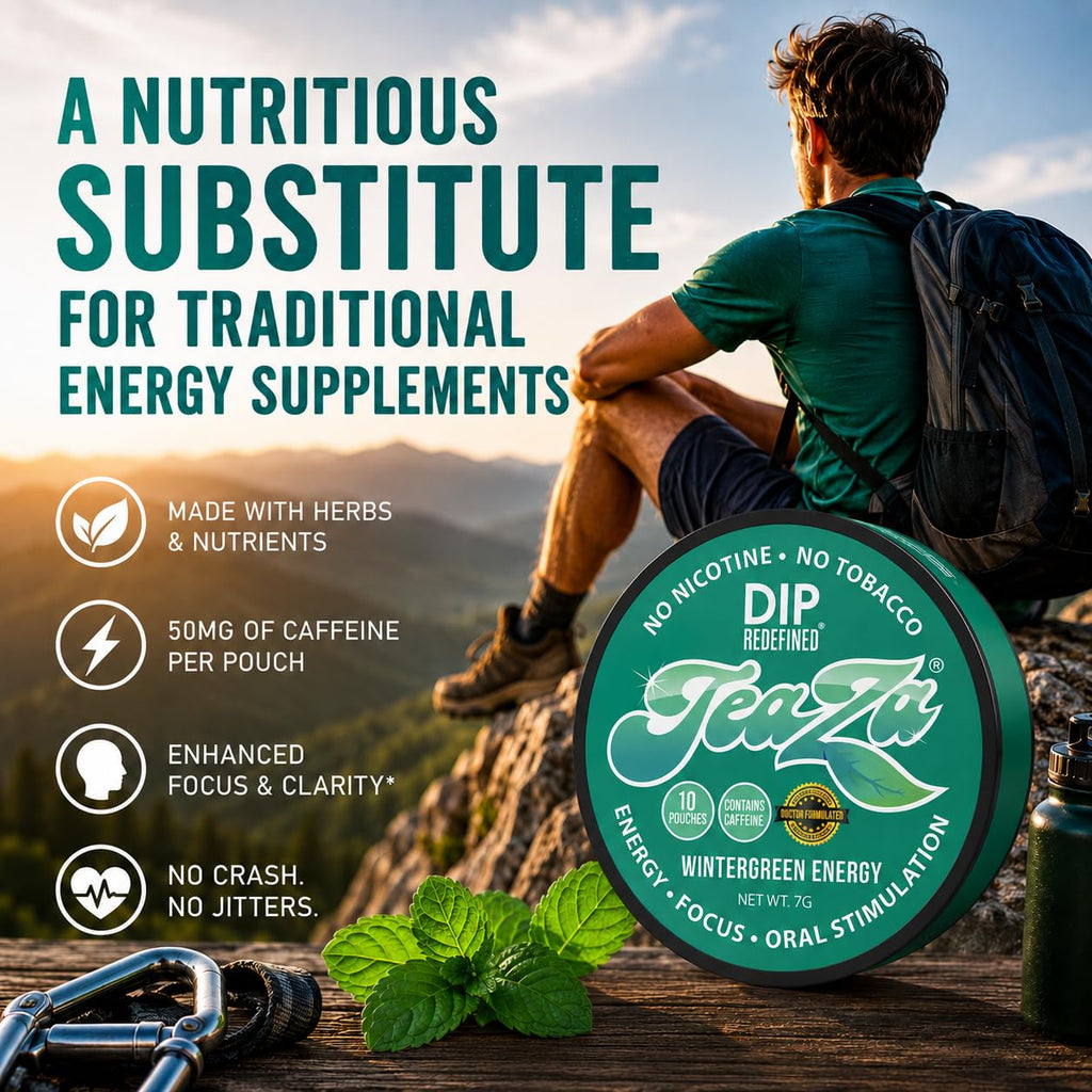 TeaZa Wintergreen pouches for focus