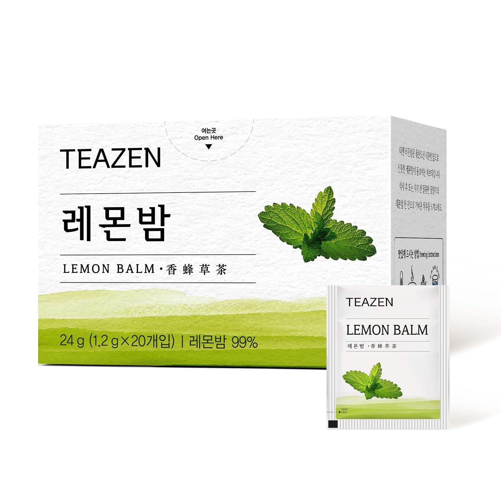TEAZEN lemon balm tea bags