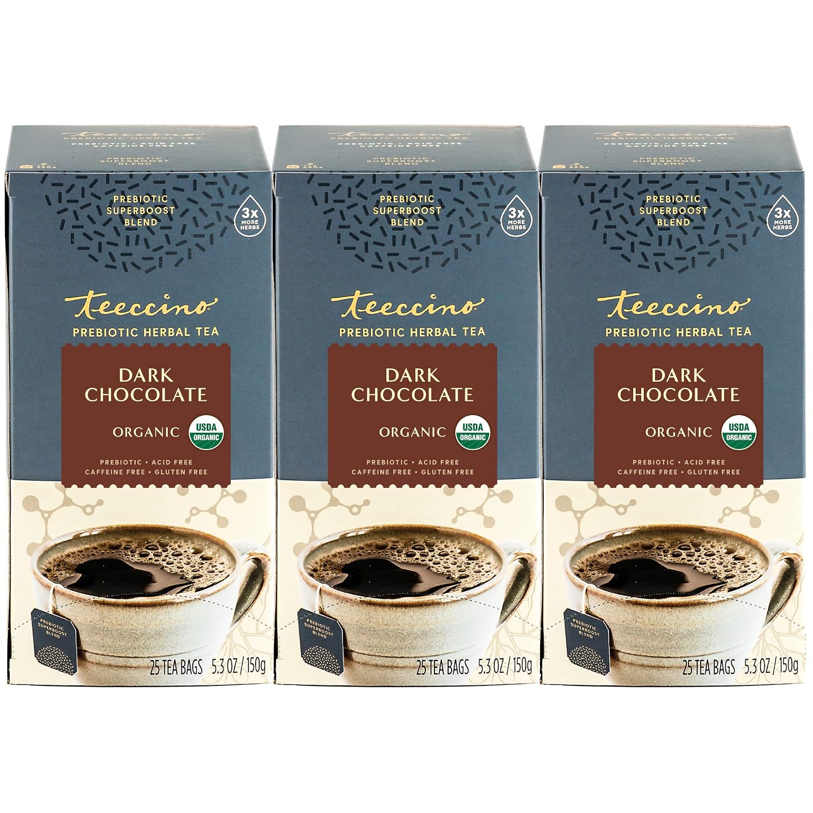 Teeccino dark chocolate herbal tea bags