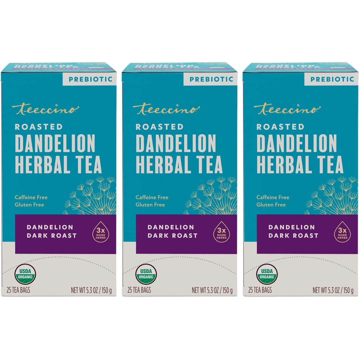 Teeccino dark roast dandelion tea bags