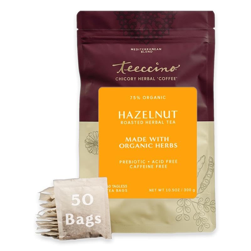 Teeccino hazelnut herbal tea bags