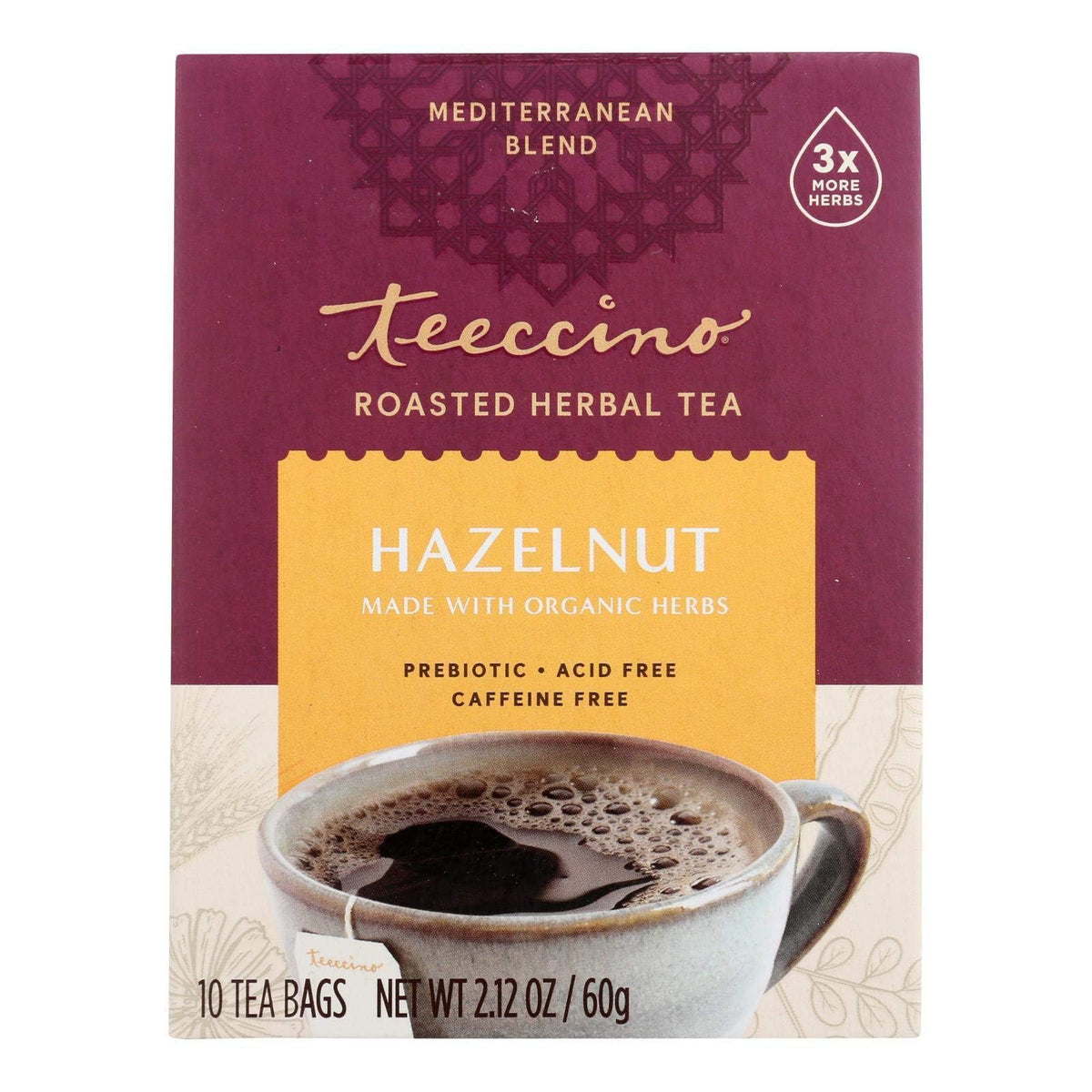 Teeccino herbal coffee hazelnut flavour