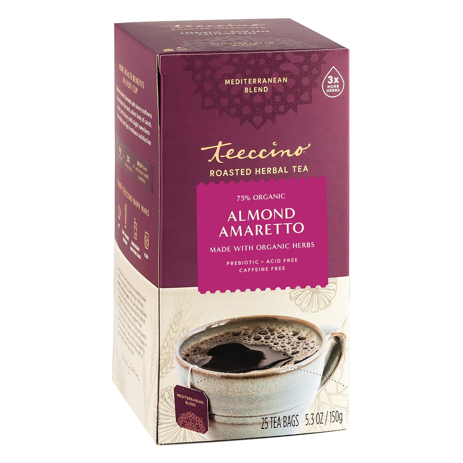 Teeccino herbal tea almond flavour