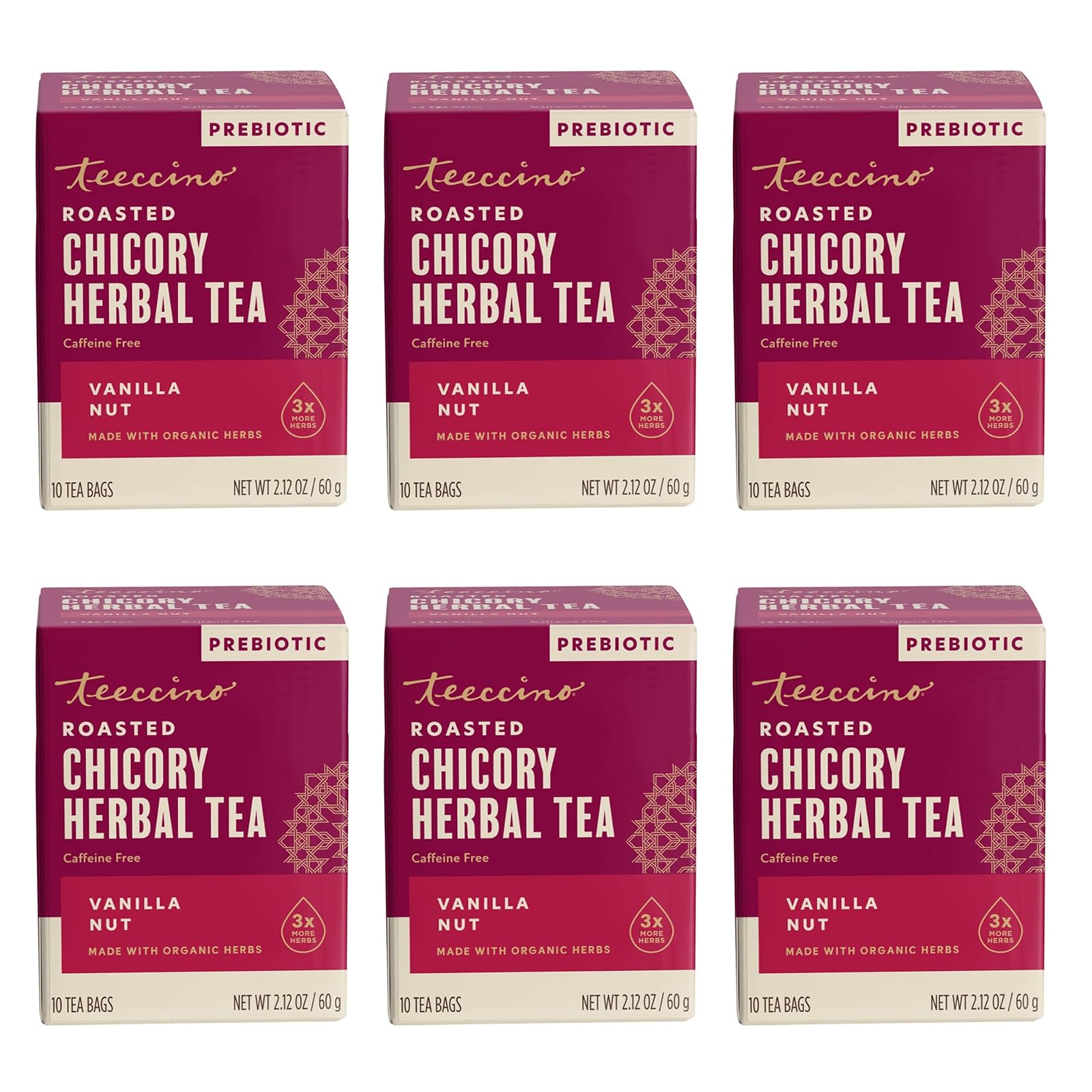Teeccino herbal tea bags pack