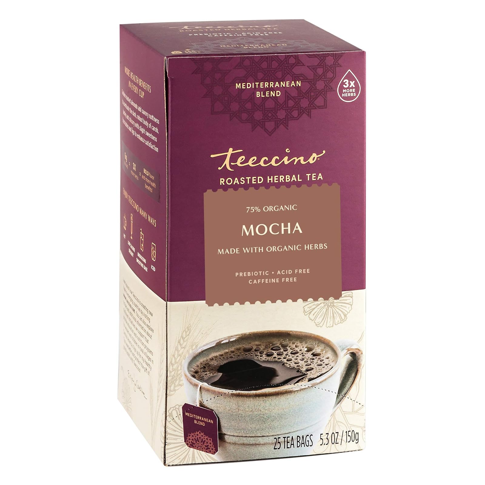 Teeccino mocha herbal tea bags