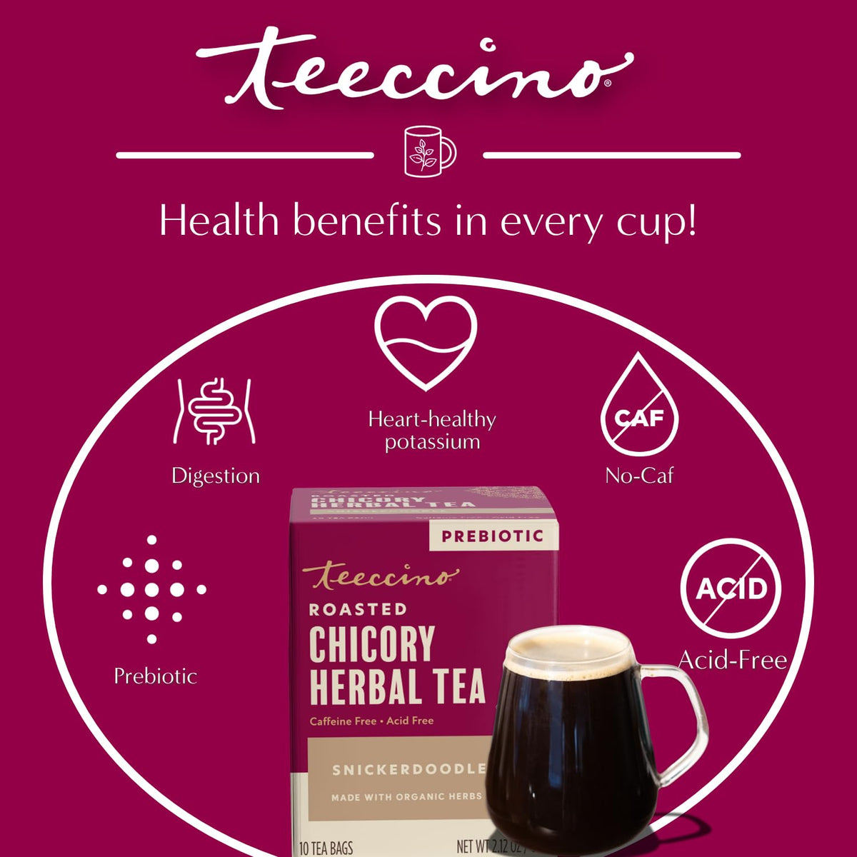 Teeccino Snickerdoodle tea for cozy evenings