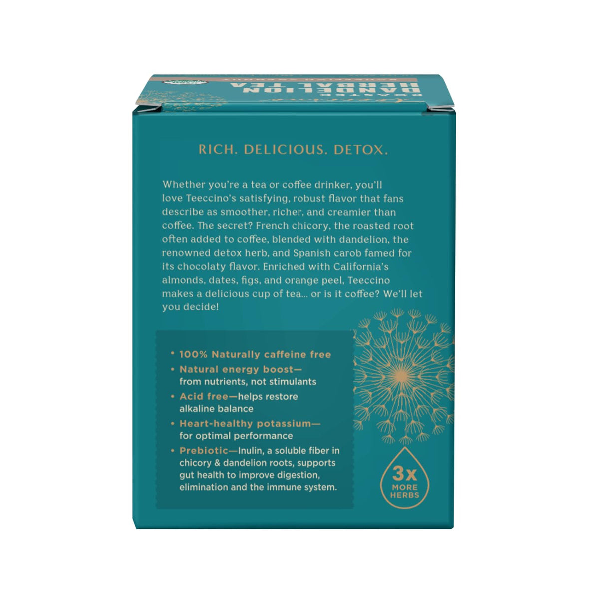 Teeccino tea bags for easy brewing