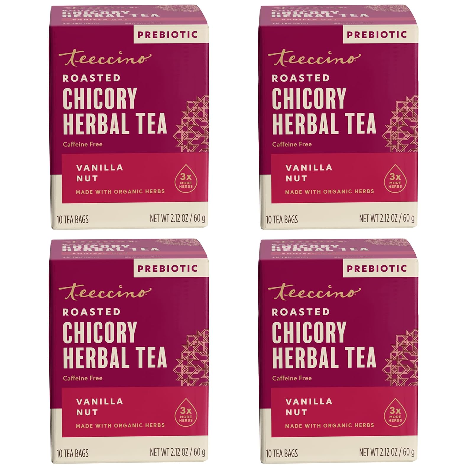 Teeccino Vanilla Nut herbal tea bags
