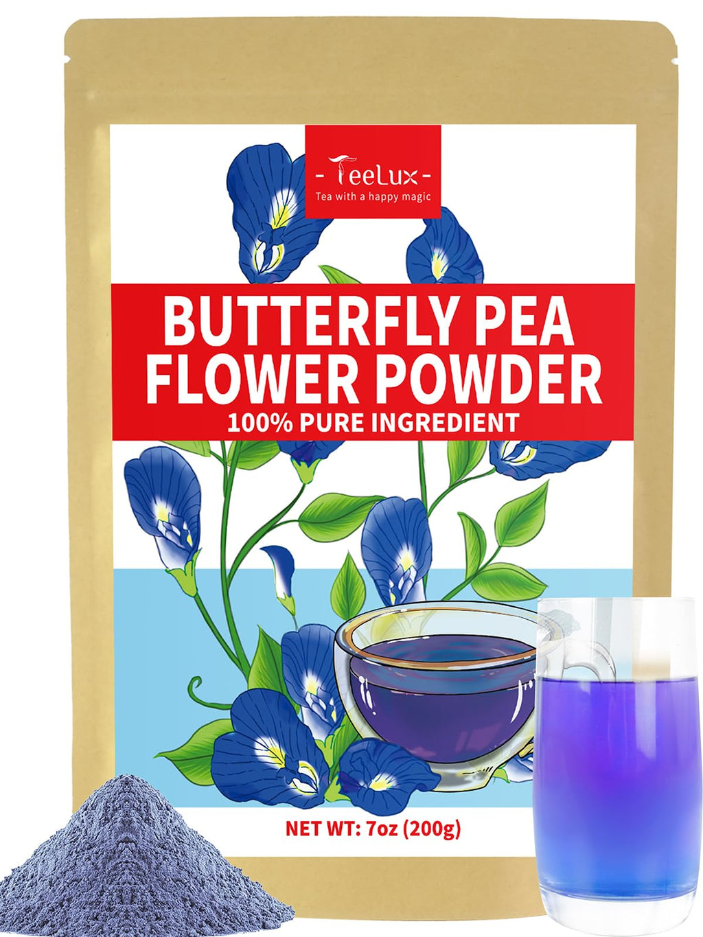 TeeLux butterfly pea flower powder