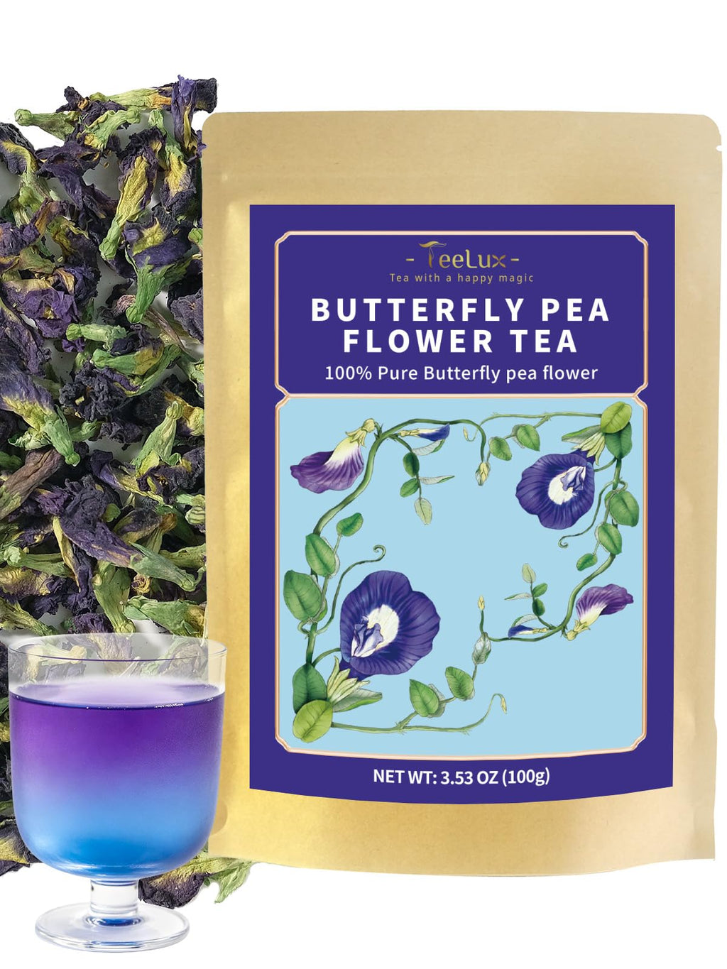 TeeLux butterfly pea flower tea