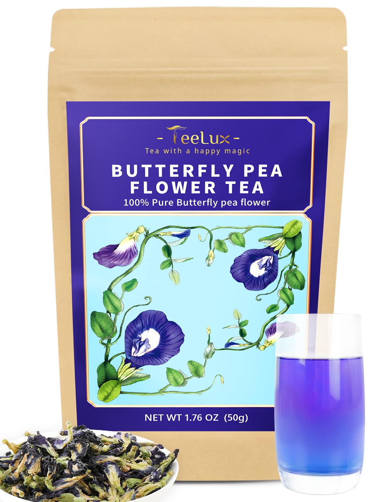 TeeLux butterfly pea flower tea