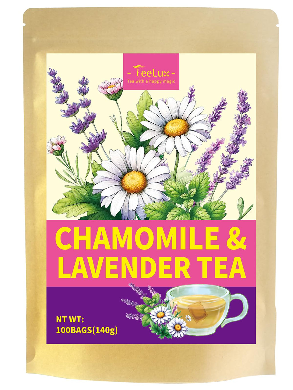 TeeLux chamomile lavender herbal tea bags