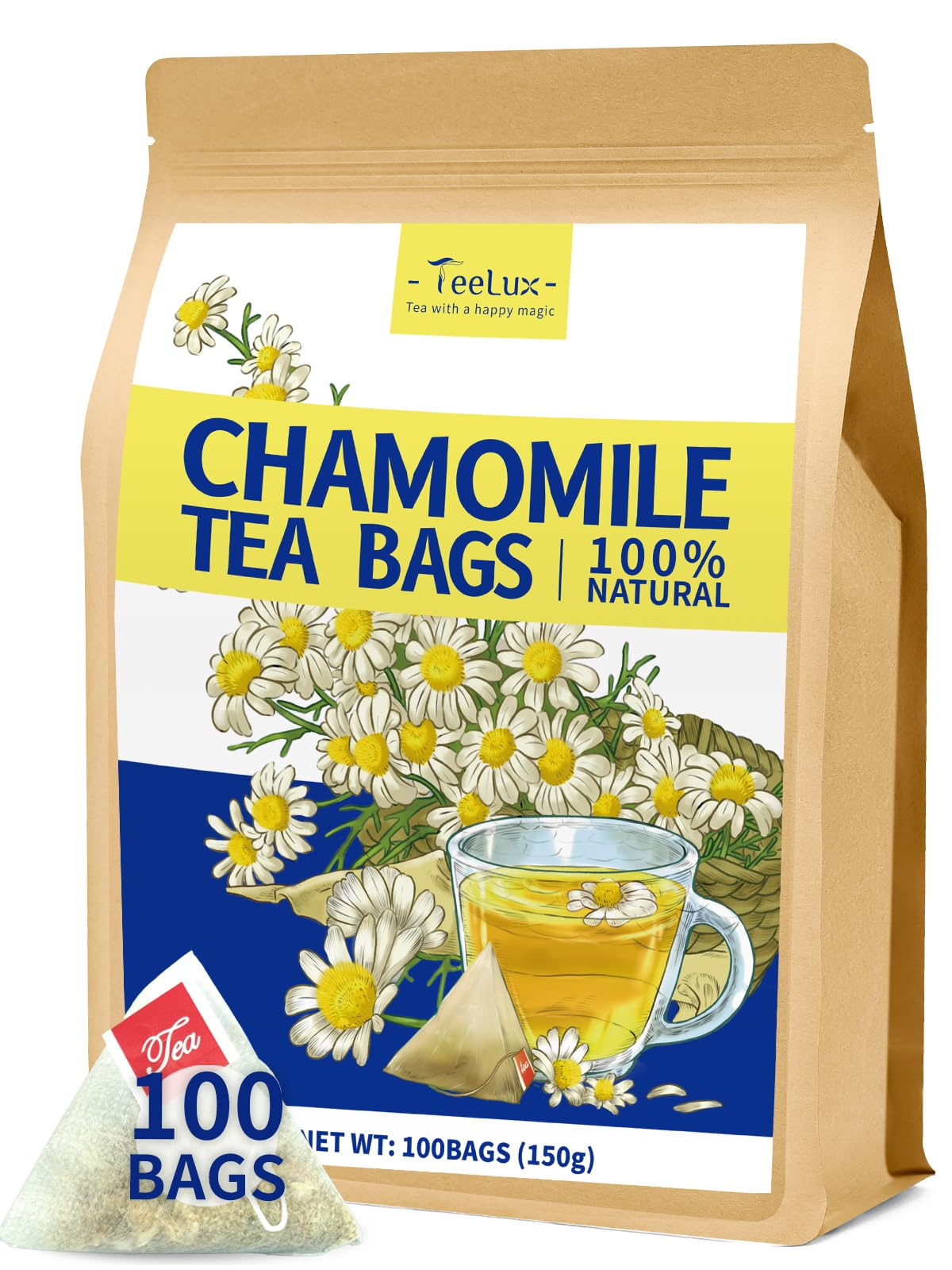 TeeLux chamomile tea bags for relaxation