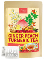 TeeLux ginger peach herbal tea bags