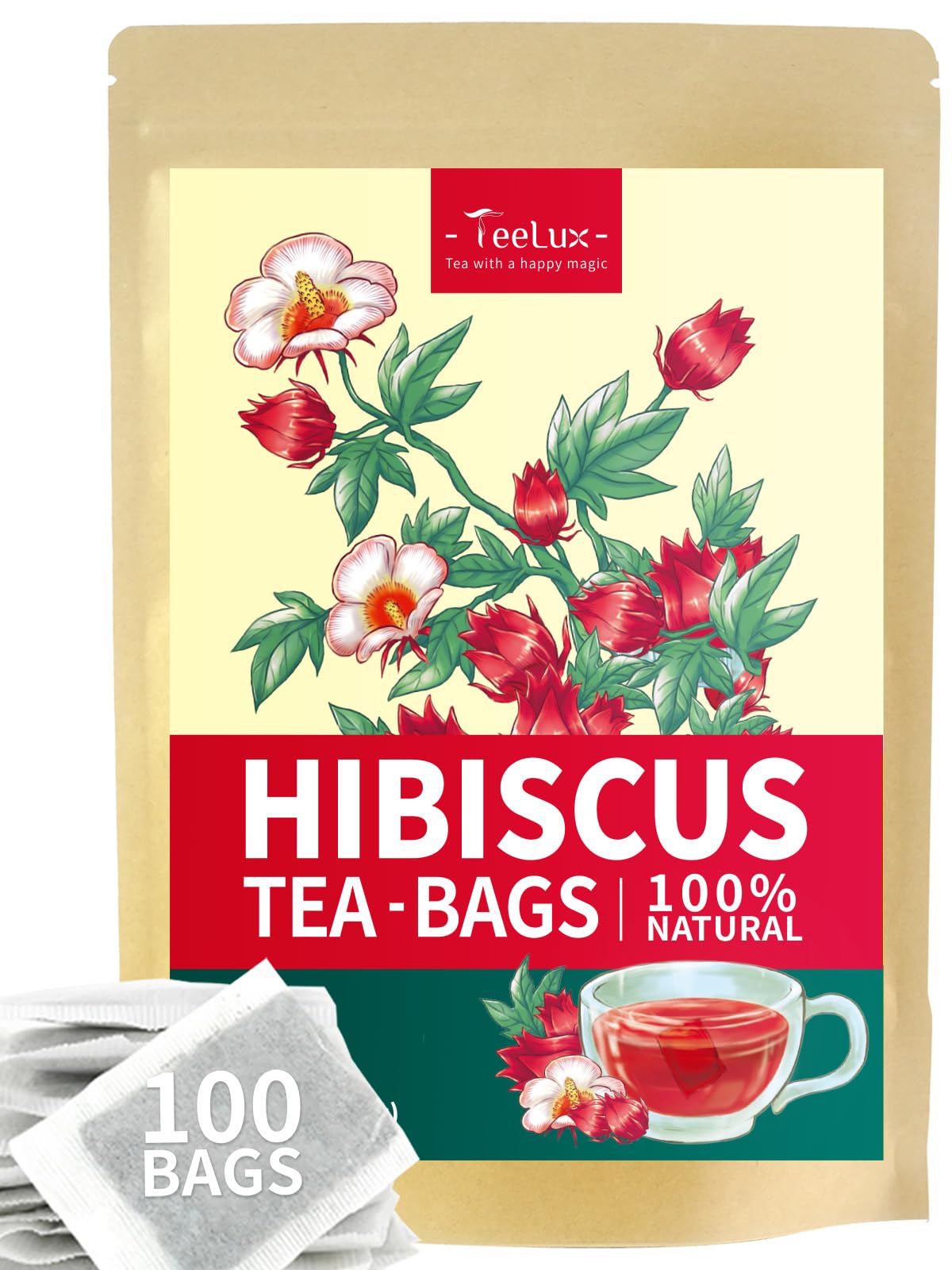 TeeLux hibiscus tea bags caffeine free