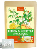 TeeLux lemon ginger herbal tea bags